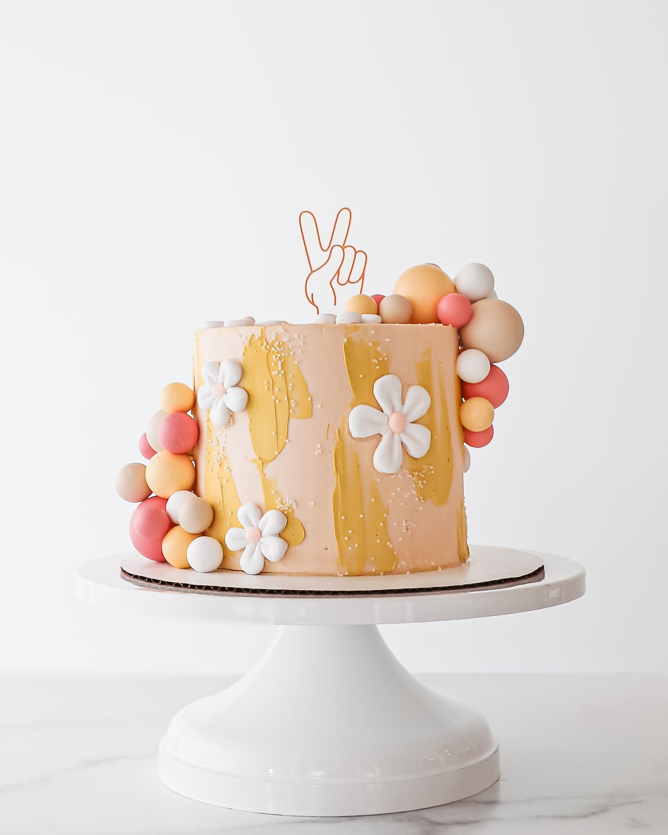 Groovy Vibes Cake - Flower Power Dessert – Earth and Sugar