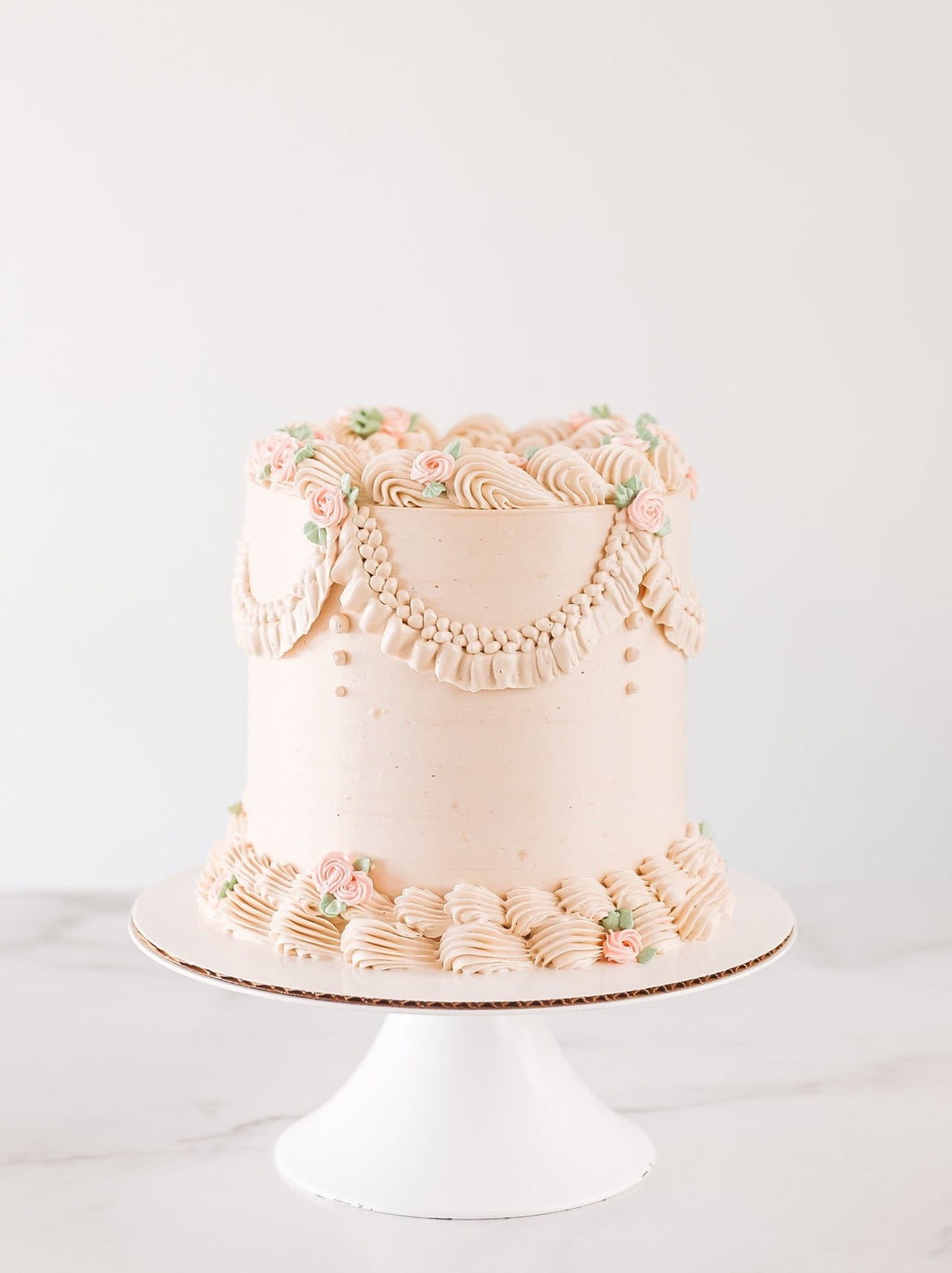 June Cake with Hand-Piped Birthday Writing and Sprinkles – Earth and Sugar