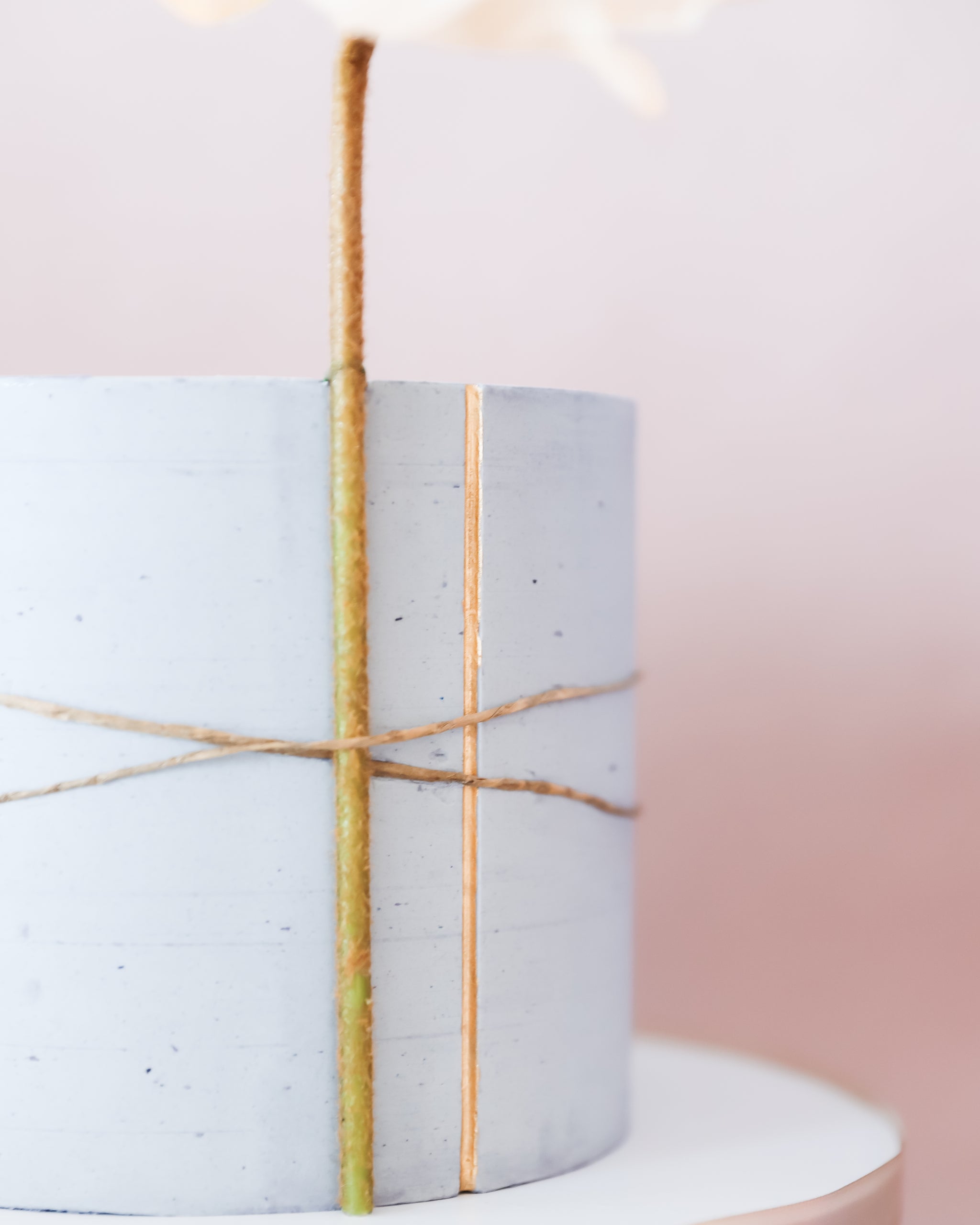 Sahara Cake with Modern Blue Hue and Sugar Flower – Earth and Sugar