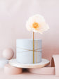 Sahara Cake with Modern Blue Hue and Sugar Flower – Earth and Sugar