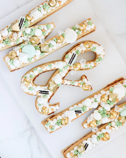 Customizable Triple Letter Cookie Cake | Vanilla Bean | Large ...